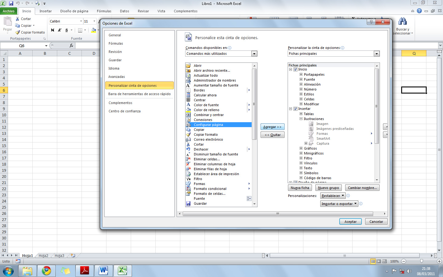 Personalizar la Cinta de opciones en Excel 2010 - RedUSERS