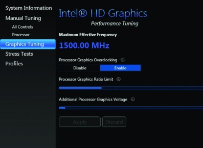 La utilidad Extreme Tuning de Intel provee la herramienta necesaria ...