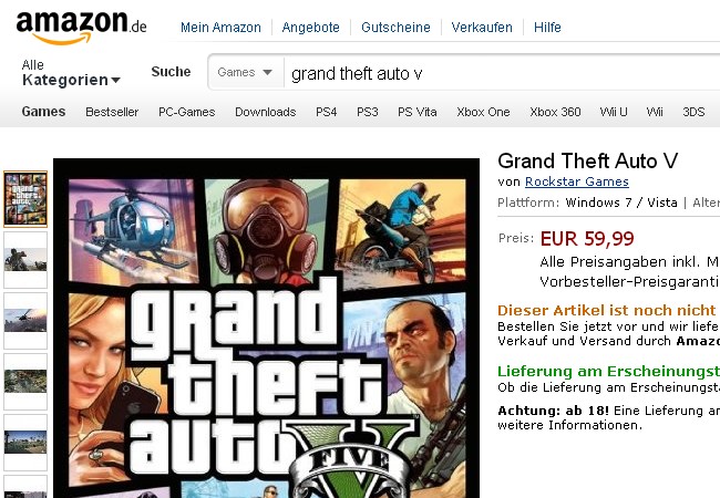 GTA V: Se filtra en Amazon la versión para PC - RedUSERS