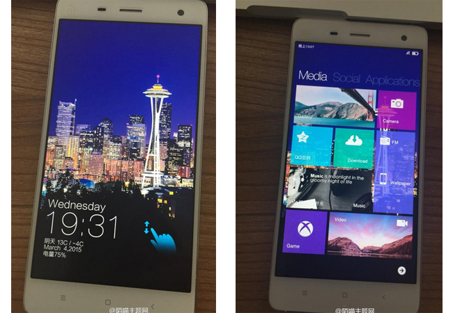 Publican imágenes del Xiaomi Mi 4 corriendo con Windows 10 - RedUSERS