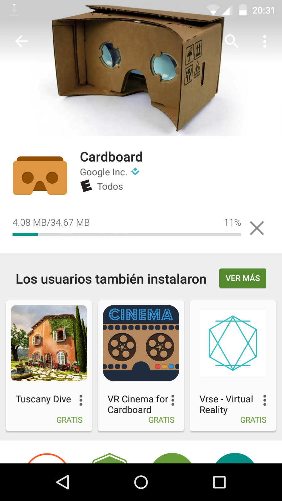Cardboard: la aplicación oficial Google Cardboard aplica tanto para las gafas de Google como ...