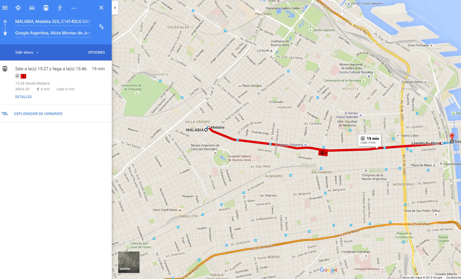 Google Maps ahora incluye información de colectivos, subtes y trenes de ...