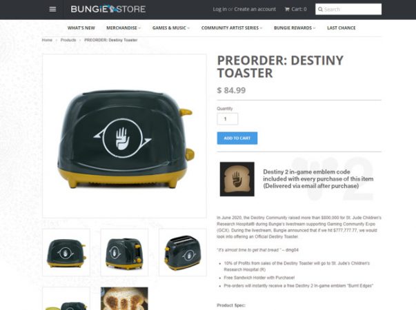 Los creadores de Destiny 2 presentan una tostadora temática - RedUSERS